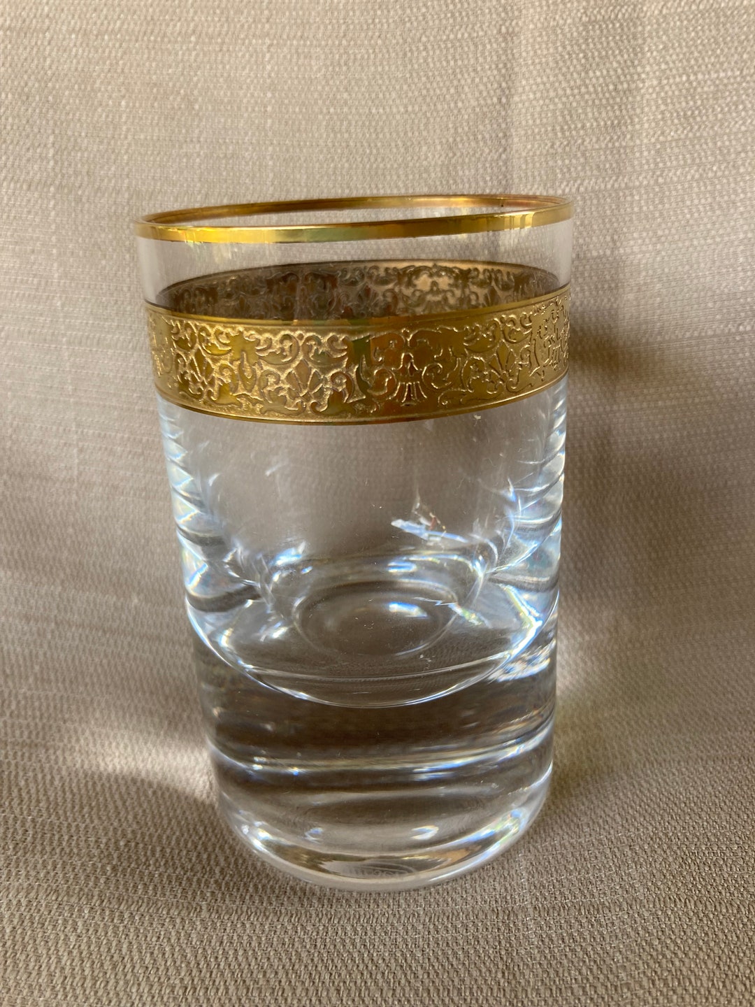 Vintage Moser Copenhagen Gold Encrusted Barware Old Fashioned Cocktail ...