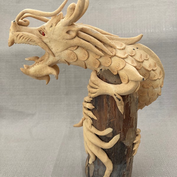 Wood Chinese Dragon Figure - Etsy