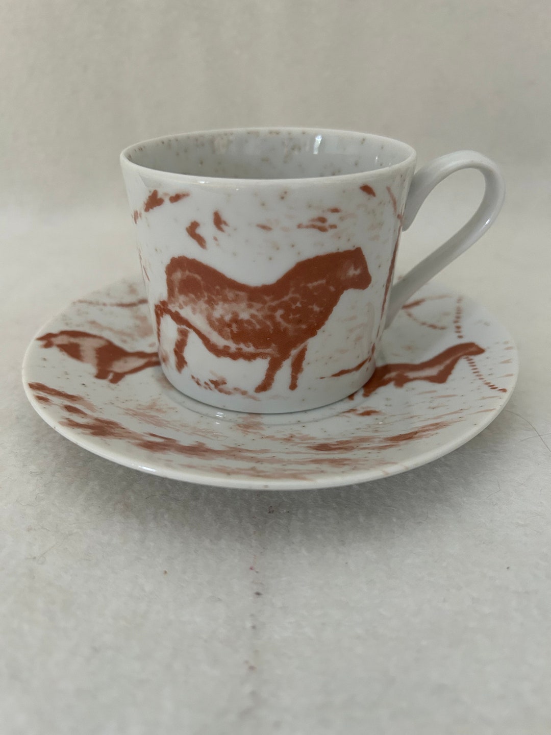 Vintage Shafford Primitive Collection Buffalo Porcelain Tea Cup and ...