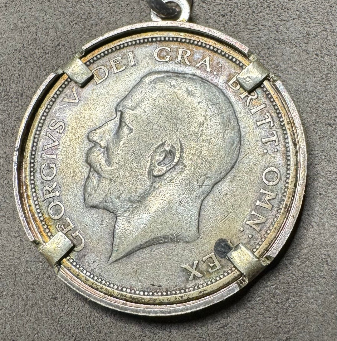 Antique Silver 1912 Georgivs V Dei Gra Britt Omn Rex Fid Def Ind Half ...