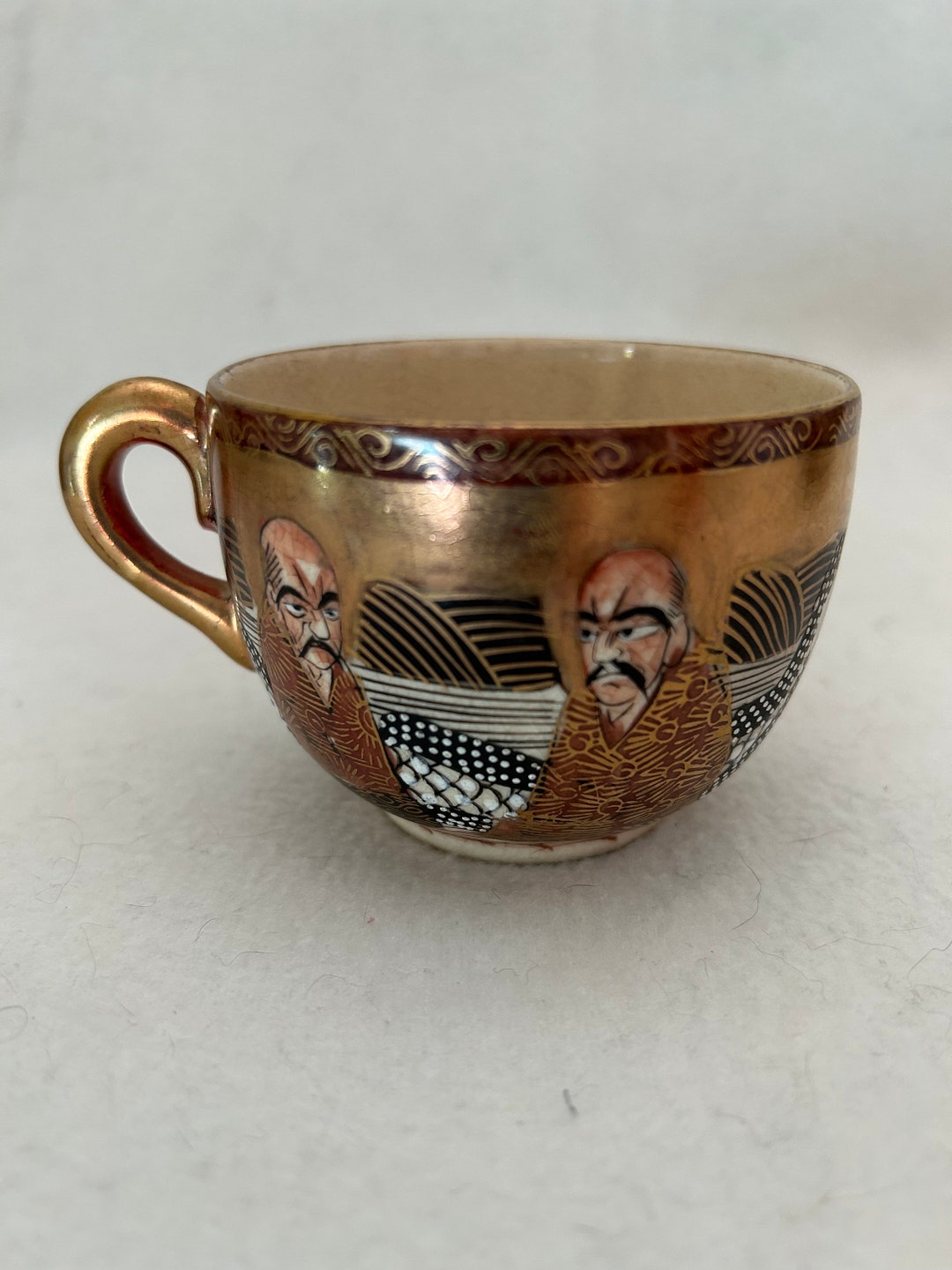 Antique Meiji Satsuma Japanese Porcelain Faces Gilt Tea Cup Set S - Etsy