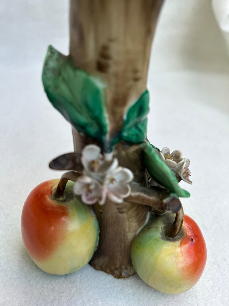 Antique Majolica Art Pottery Tree Trunk Apple Vase - Etsy