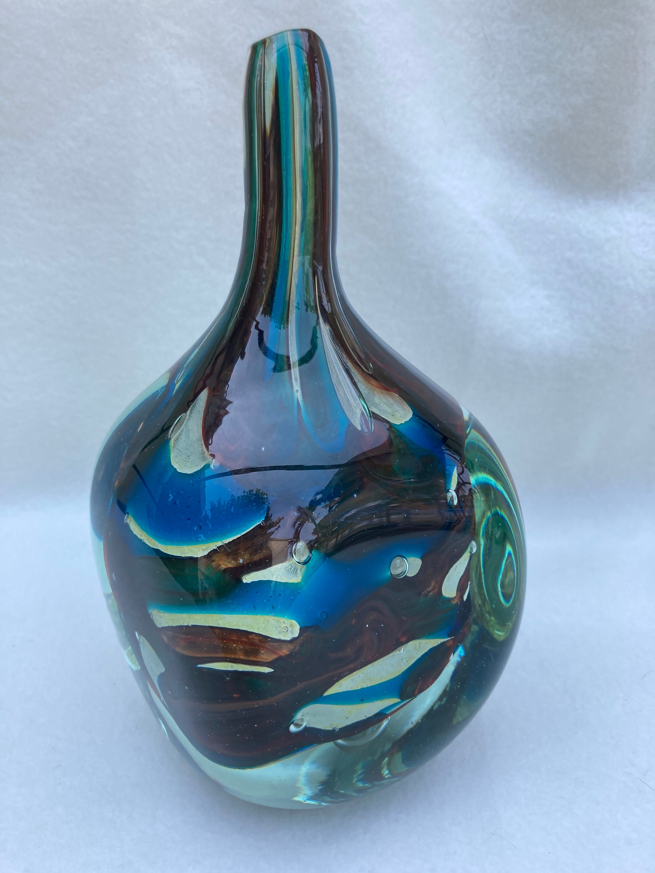 Vintage Mid Century Modern Mdina Maltese Heavy Chunky Handblown Art ...