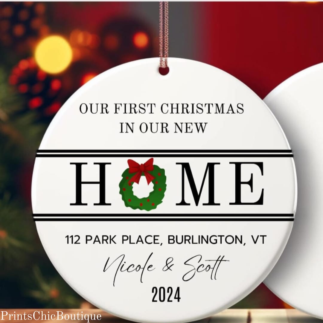 First Christmas New Home Ornament 2024, Personalized Housewarming ...