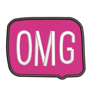 OMG Machine Embroidery Design. 5 Sizes. Oh My God Embroidery Design ...