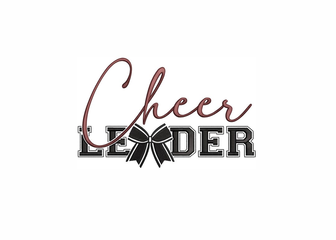 Cheerleader Machine Embroidery Design. 7 Sizes. Cheer Embroidery Design ...