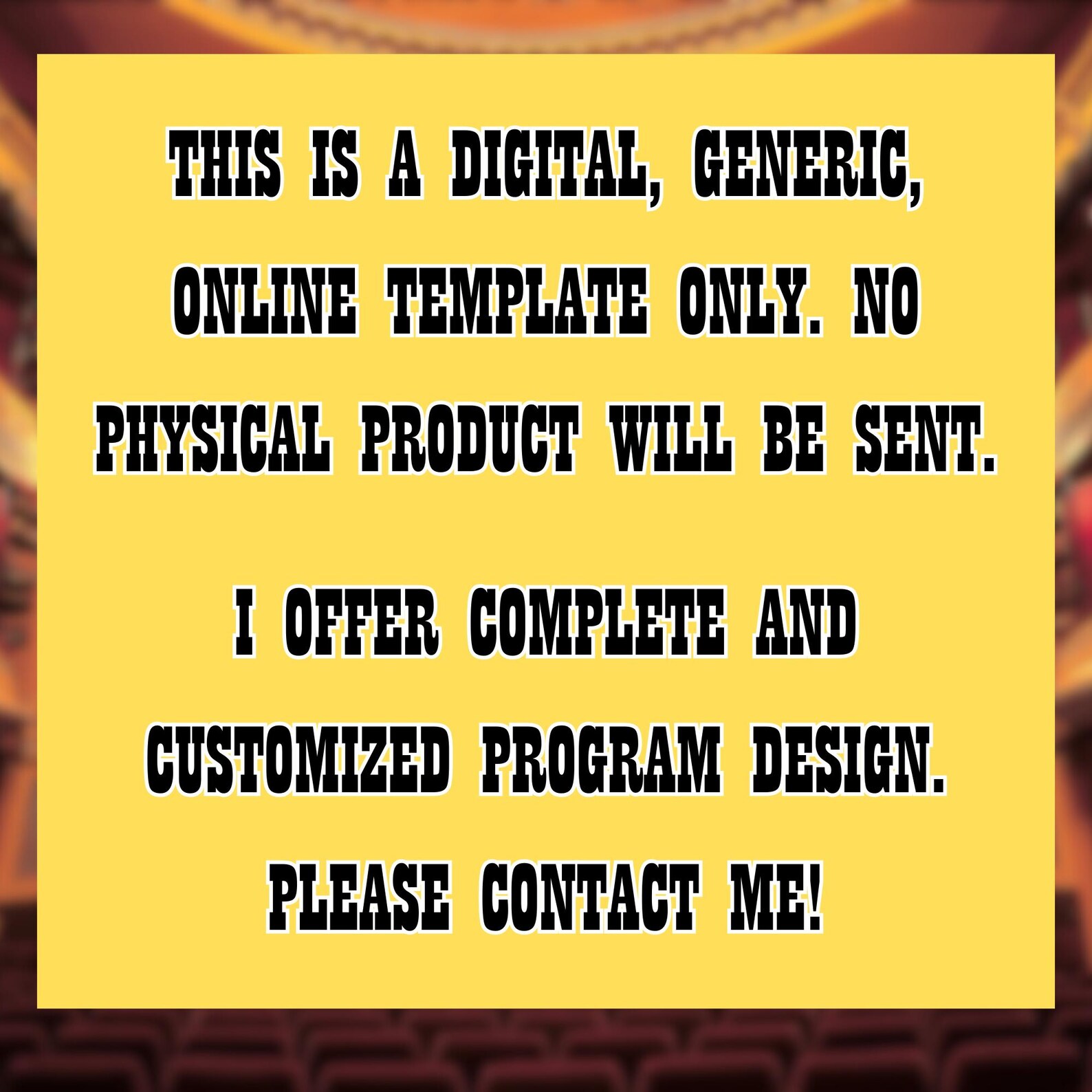 Program Template, Theatre Program Template, Canva Template, 36 Page ...