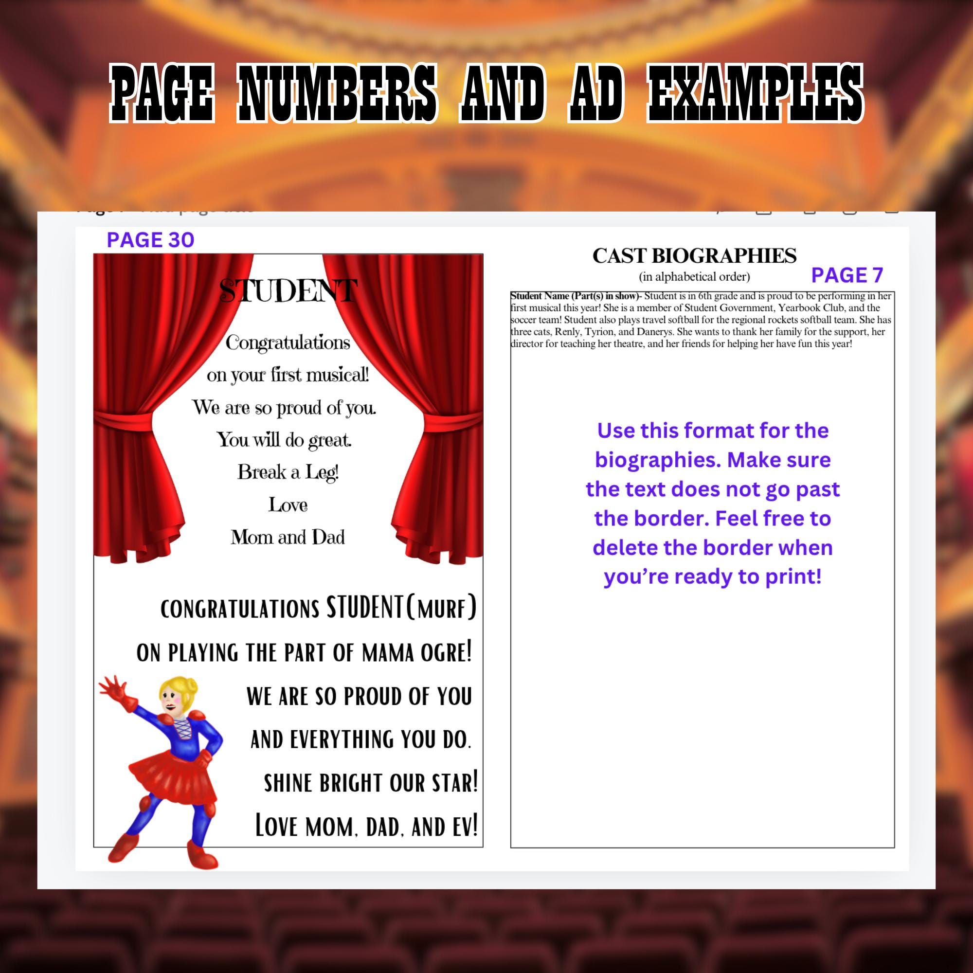 Program Template, Theatre Program Template, Canva Template, 36 Page ...