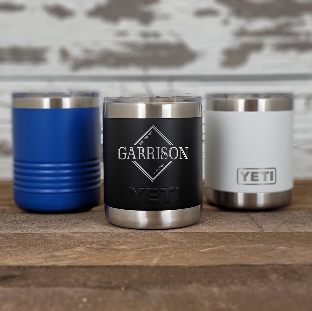 Personalized Engraved YETI® 10oz Mag Lid Lowball Diamond Design ...