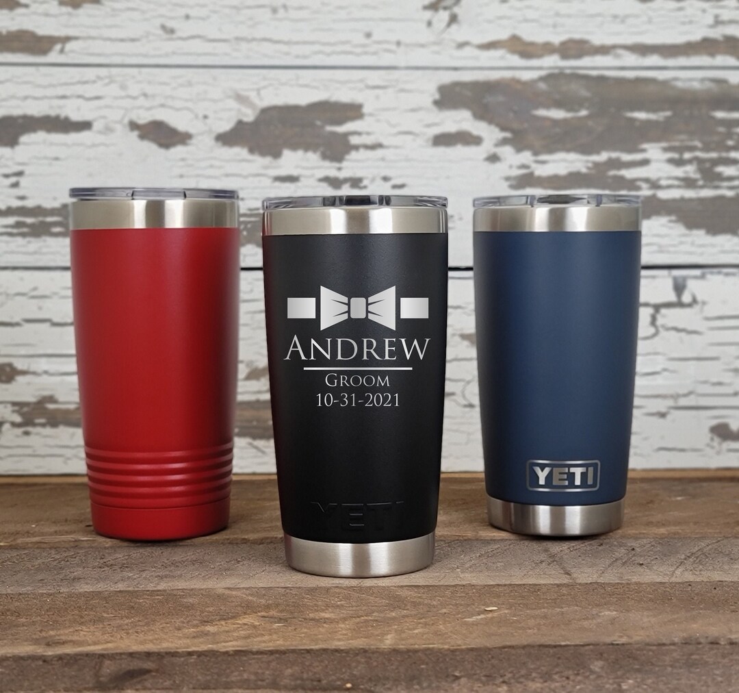 Personalized Yeti 20 Oz or Polar Camel 20 Oz Tumbler, Bow Tie Design ...