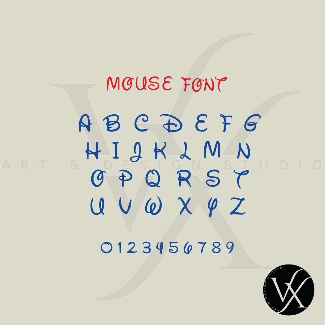 Mouse Alphabet, Mouse Font, Letters, Customize Gift, Printable Design ...