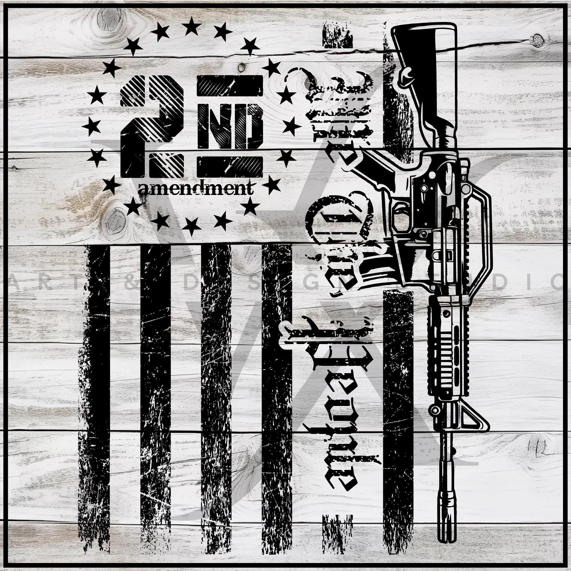 We the People, 2nd Amendment, Silhouette, Sublimation Design, SVG & PNG ...