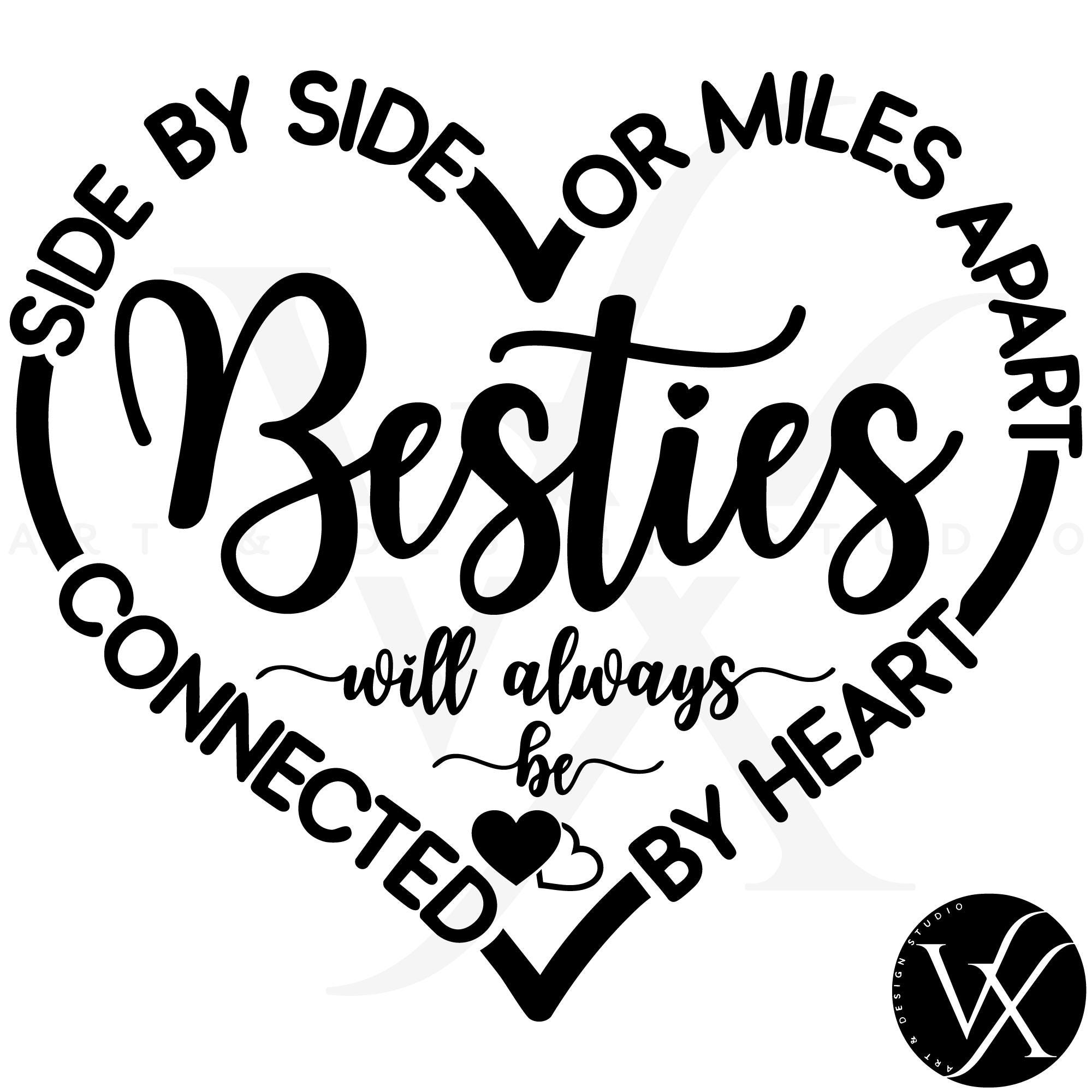 BFF, Besties, Best Friends Forever, Heart, Silhouette Sublimation, SVG ...