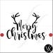 Merry Christmas Reindeer Text SVG PNG, Cricut Silhouette Cut File ...