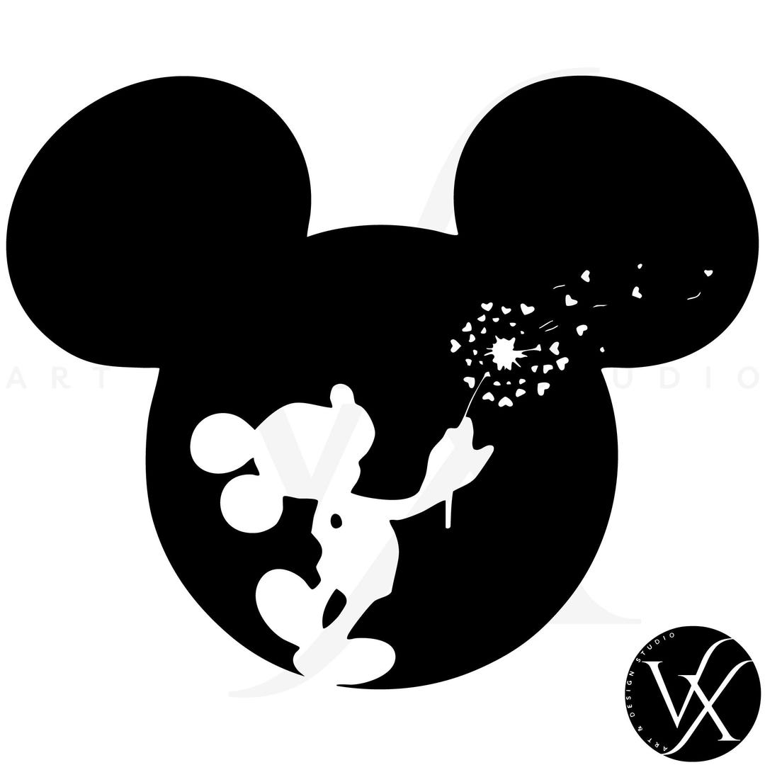 Mickey Head, Printable Design Files, Silhouette, Sublimation Design ...