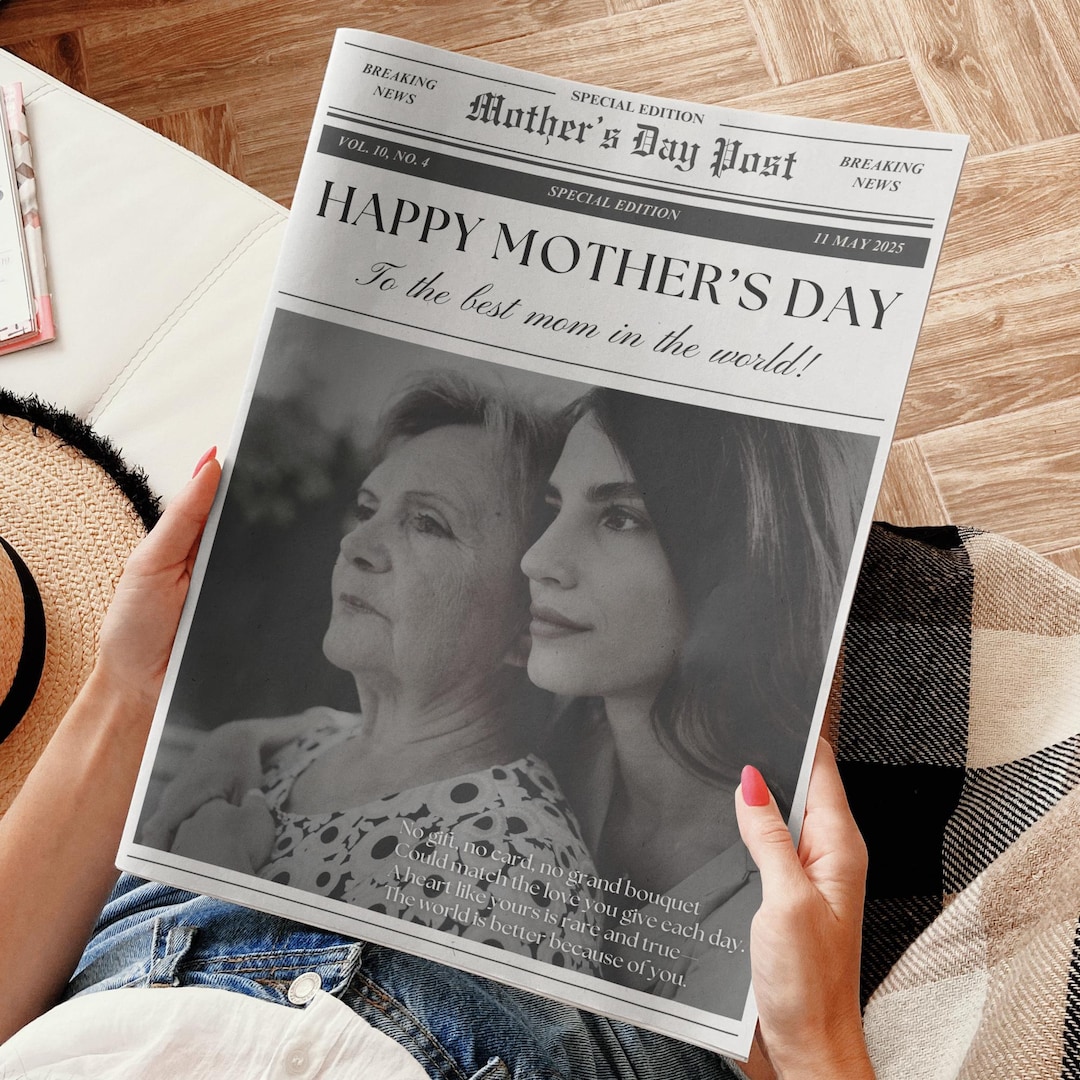 Editable Mothers Day Newspaper Flower Bouquet Template, DIY Mothers Day ...