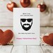 Funny Beard Valentine Card for Husband | Printable Editable Anniversary ...