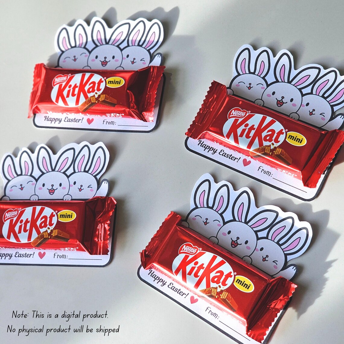 Printable Easter Bunny Treat Tags: DIY Classroom Favors (instant ...