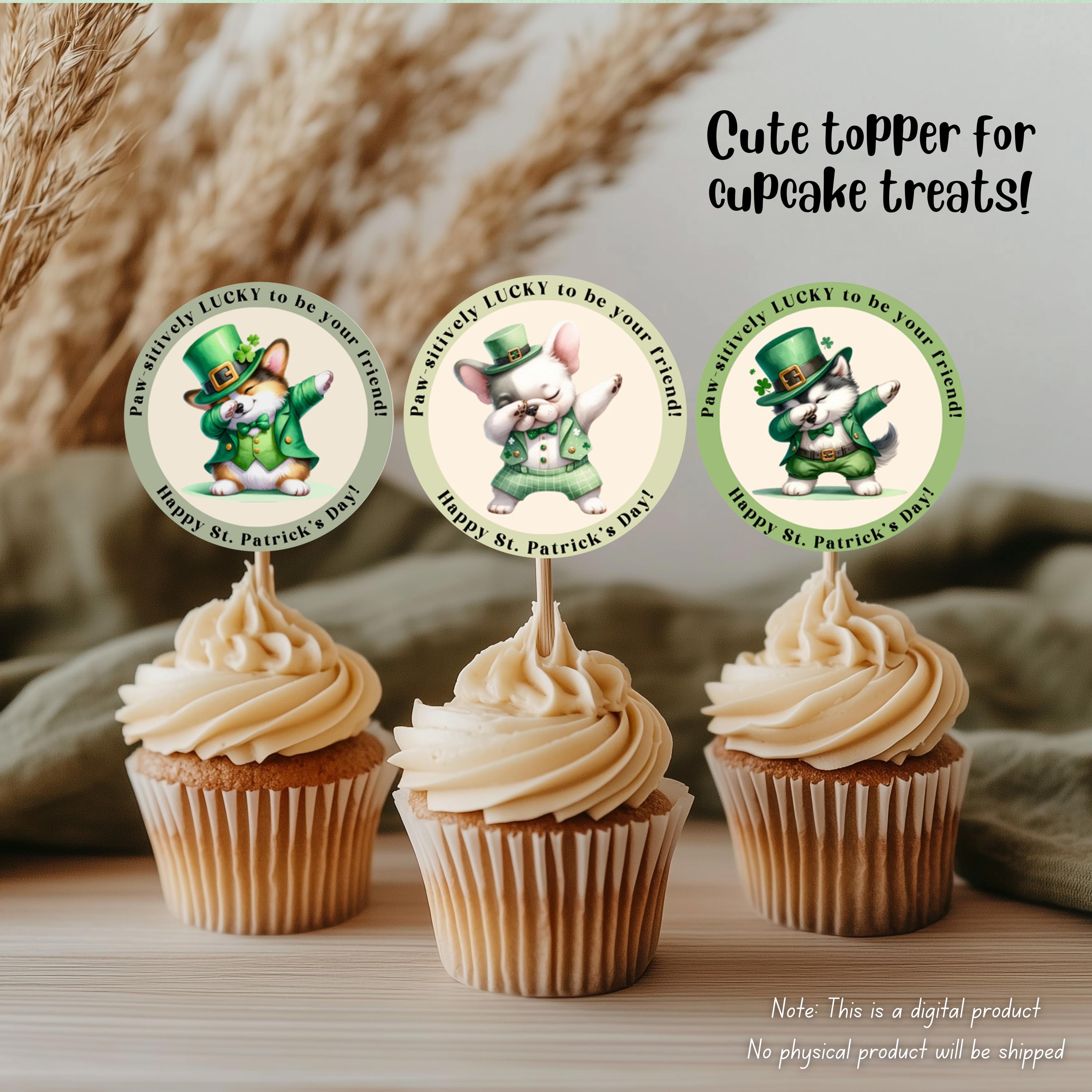 Printable St Patrick's Day Treat Tag Bundle, Cool Dogs St Patricks Day ...