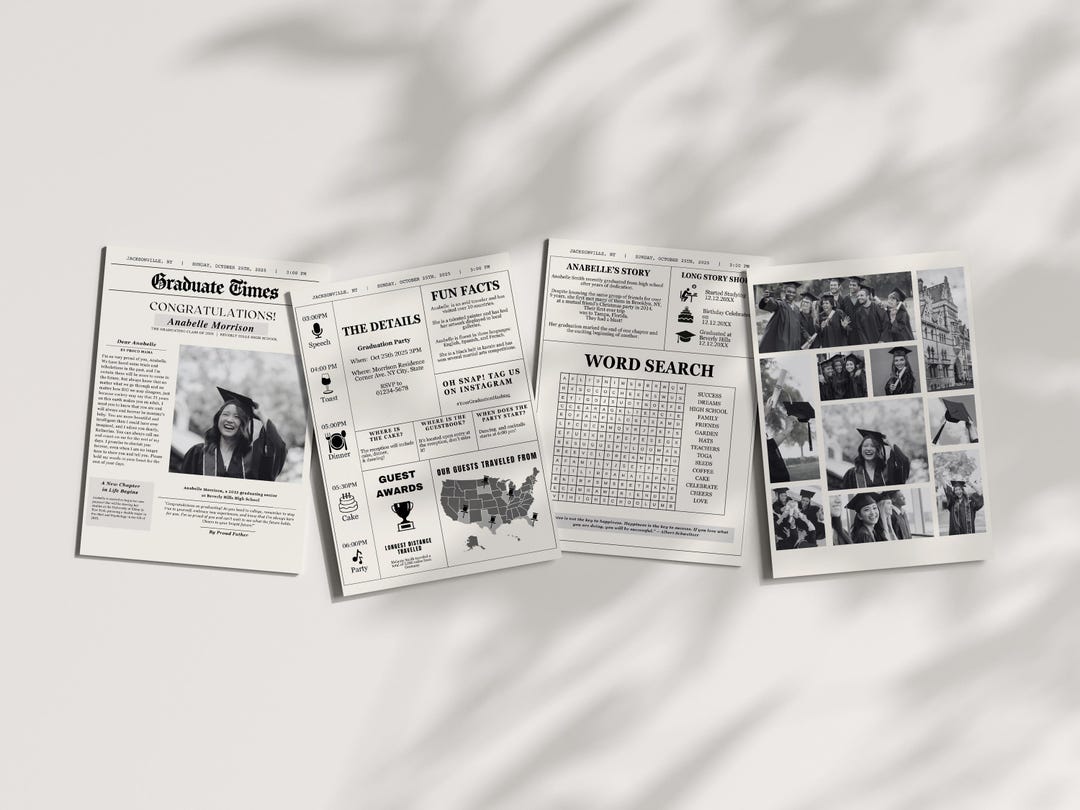 Newspaper Graduation Announcement, Senior Graduate Announcement ...