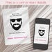 Funny Beard Valentine Card for Husband | Printable Editable Anniversary ...