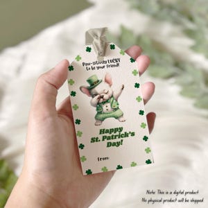 Printable St Patrick's Day Treat Tag Bundle, Cool Dogs St Patricks Day ...