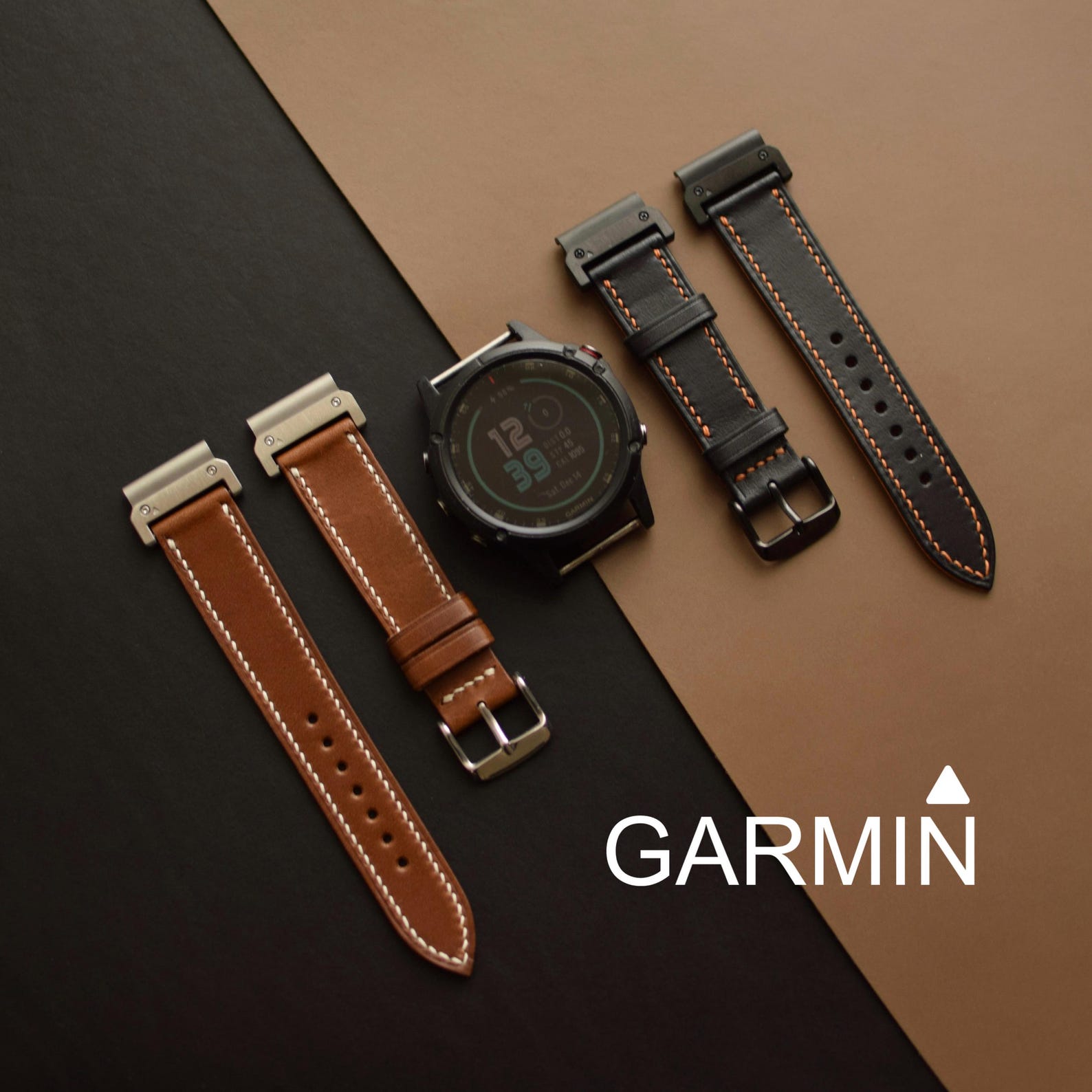 Garmin Leather Watch Strap Garmin Qwikfit Personalised Band | Fenix 5 ...
