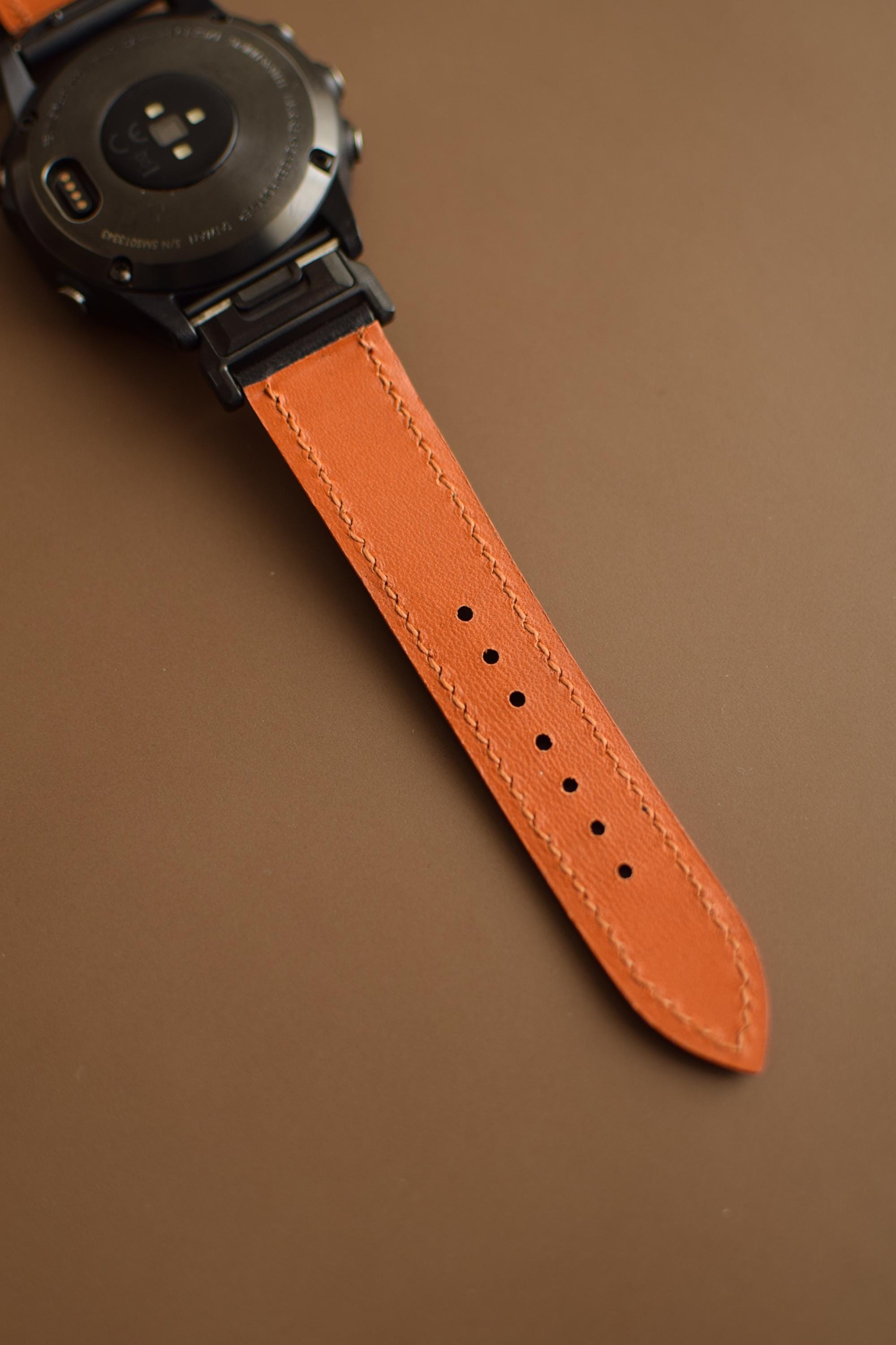 Garmin Leather Watch Strap Garmin Qwikfit Personalised Band | Fenix 5 ...
