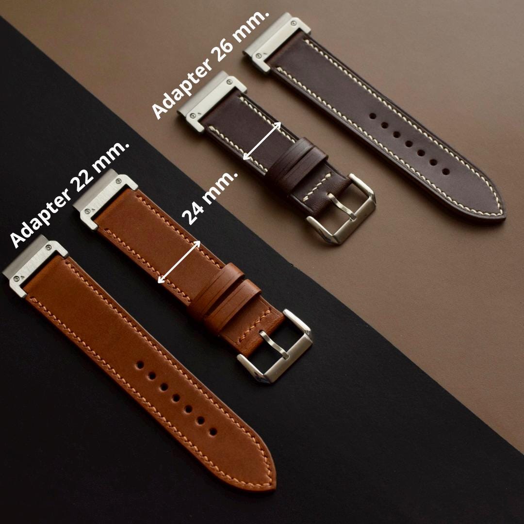 Garmin Leather Watch Strap Garmin Qwikfit Personalised Band | Fenix 5 ...