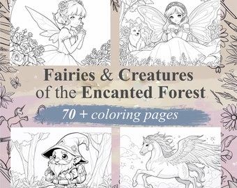 Fairies & Creatures of the Enchanted Forest | 70+ Printable Coloring ...