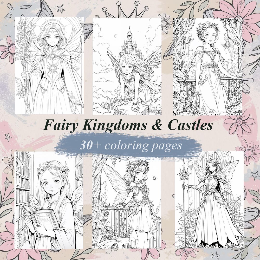 Fairies Kingdoms & Castles Coloring Pages | 30+ Printable Coloring ...