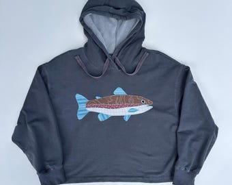 Upcycled Needle-felted Minty Trout Sweater - Etsy