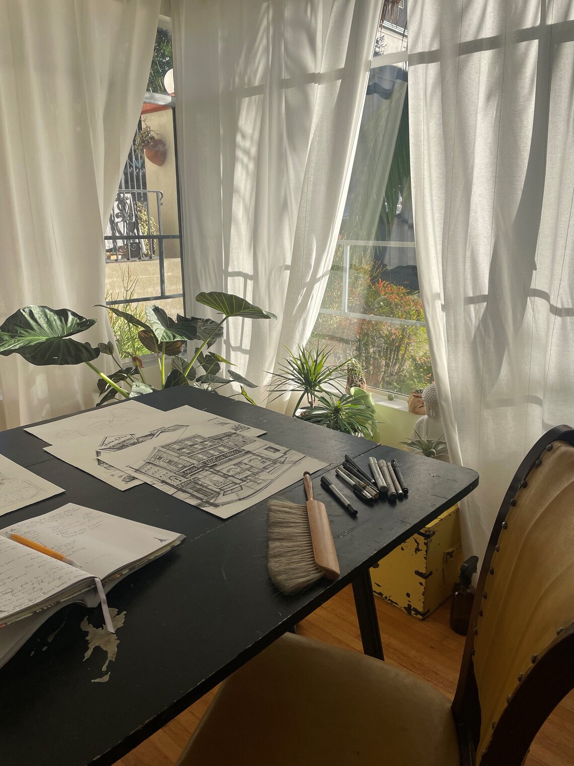 Los Angeles Central Library I DTLA Drawing Pen and Ink Wall Art by ...