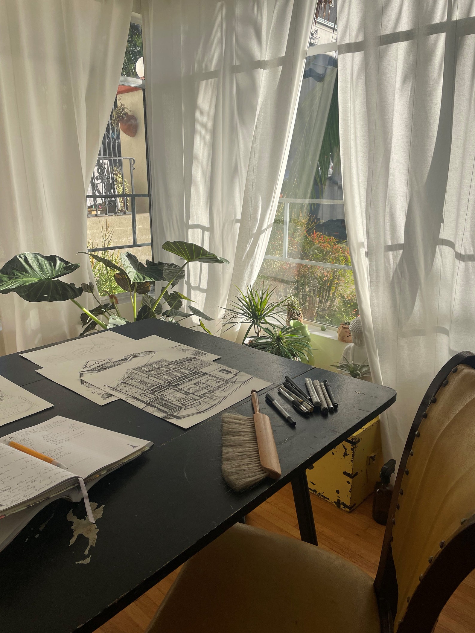 Los Angeles Central Library I DTLA Drawing Pen and Ink Wall Art by ...