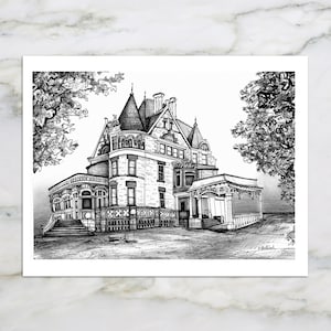 Frick Mansion | Pittsburgh Drawing | Wall Art by Klorebel - Etsy