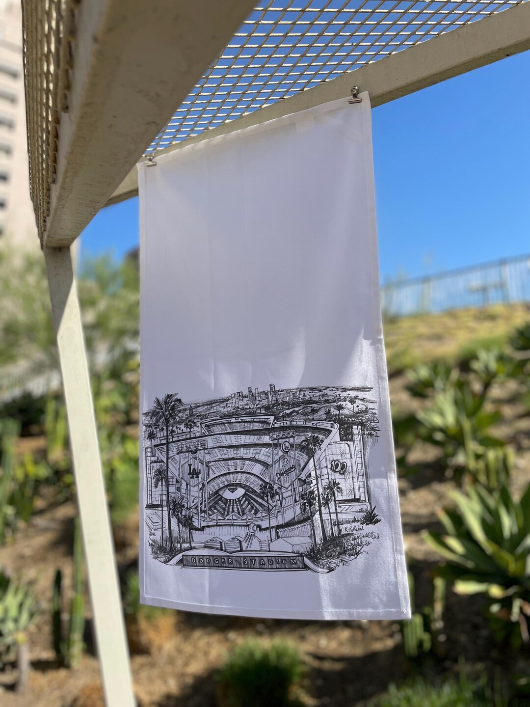 Dodger Stadium | Los Angeles | Towel by Klorebel Art - Etsy
