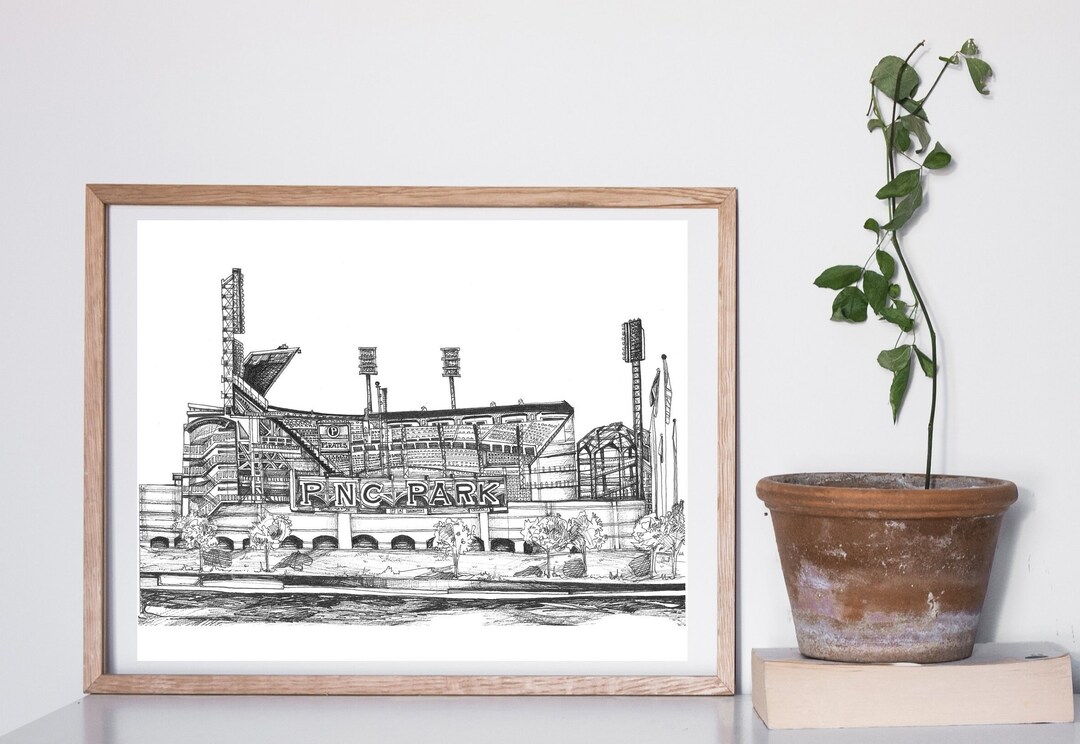 PNC Park | Pittsburgh Drawing | Pen and Ink Wall Art by Klorebel - Etsy