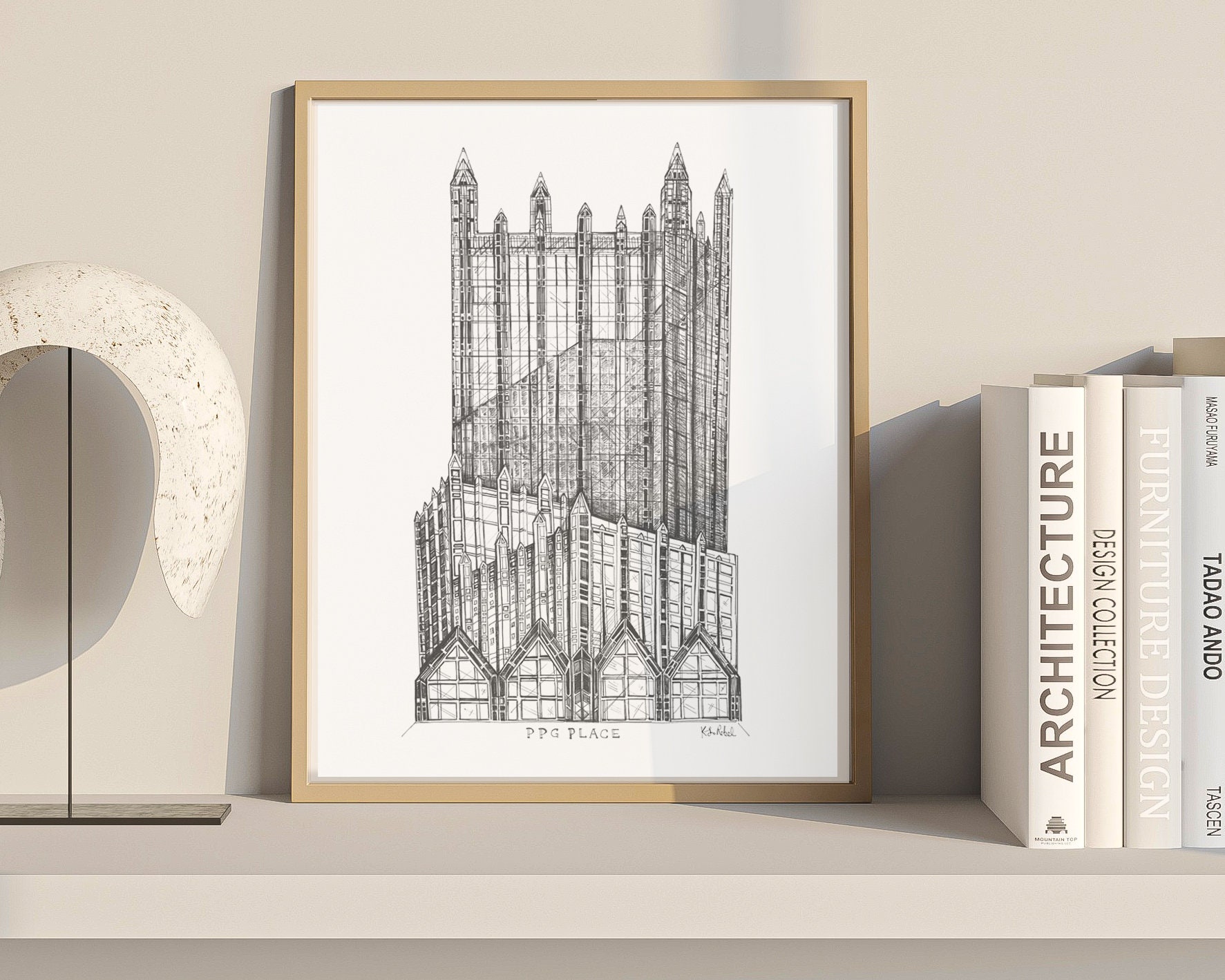 PPG Place | Pittsburgh Drawing | Pen and Ink Wall Art by Klorebel - Etsy