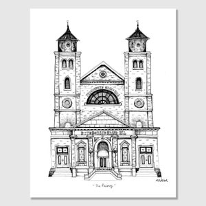 The Priory Hotel | Pittsburgh Drawing | Pen and Ink Wall Art by ...