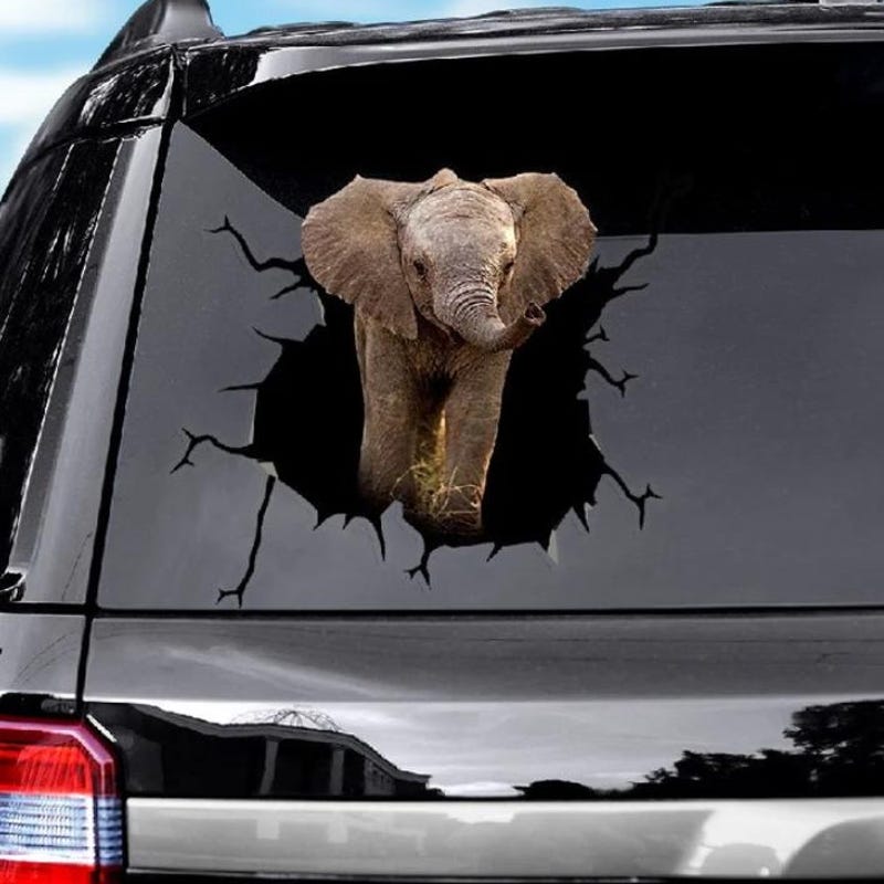 Elephant Car Decal - Etsy