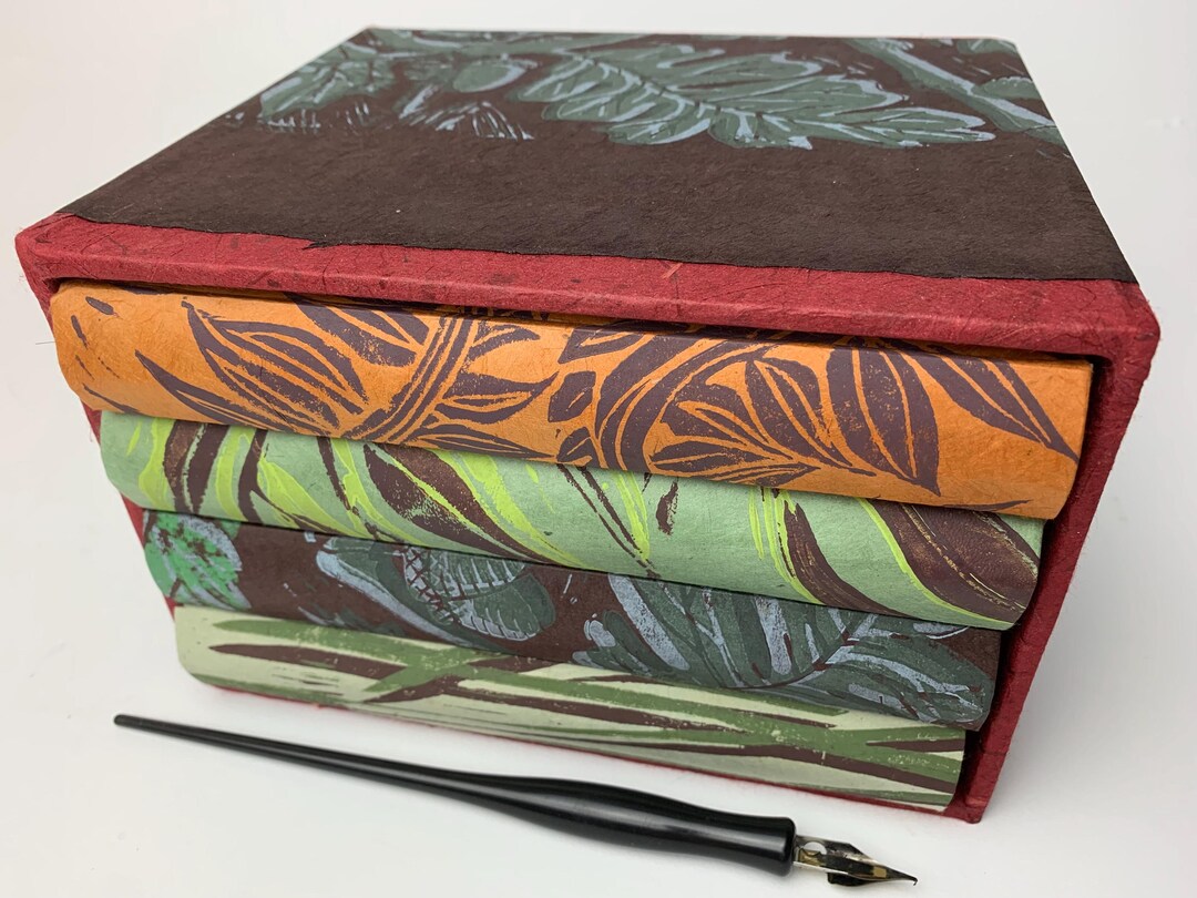 Map Journal Box Set of 4, Mixed-media Art Journals in a Custom Box With ...