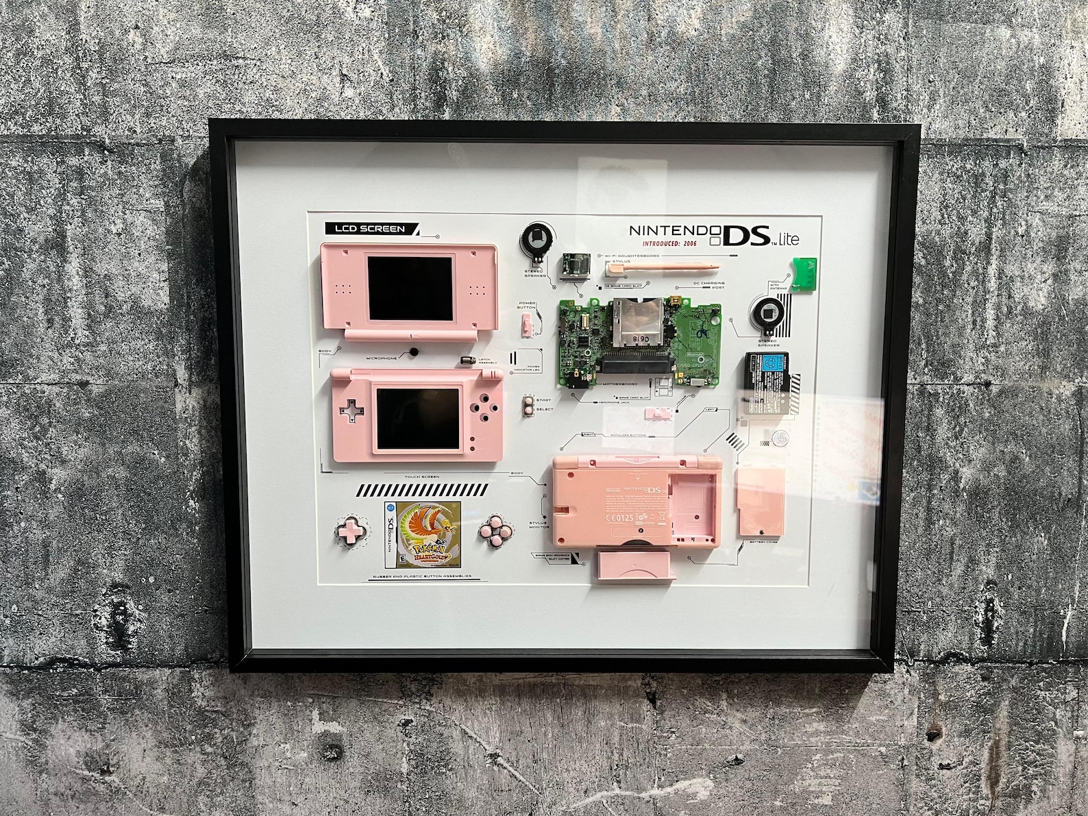 Nintendo DS Lite Template With 9 Games – Disassembled Console Layout ...