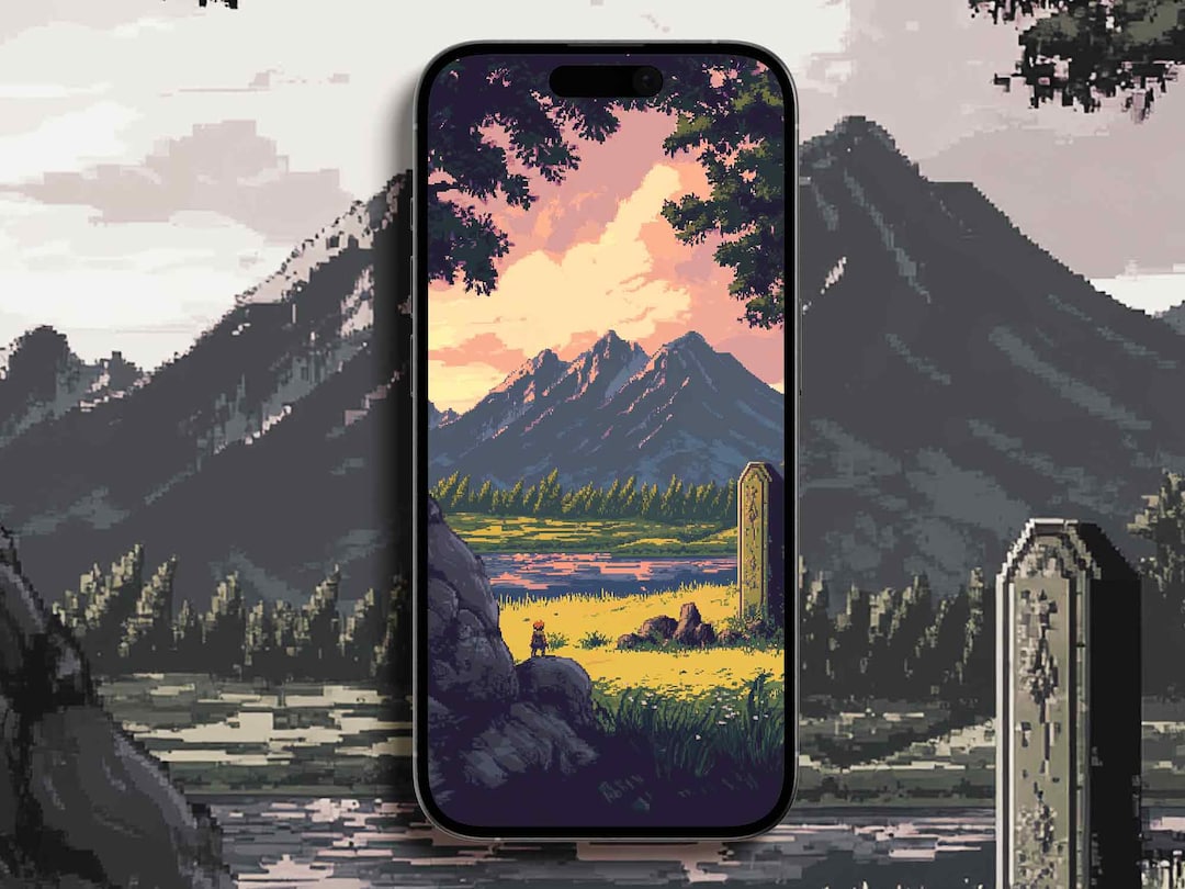 Pixel Valley Phone Wallpaper Retro Pixel Art for iPhone & Android ...