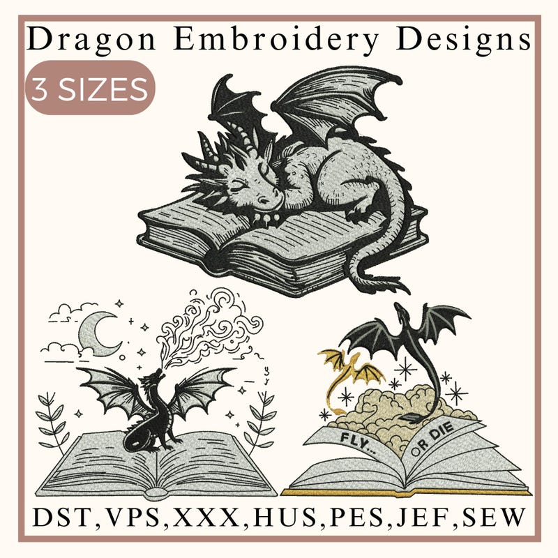 Dragon Embroidery - Etsy