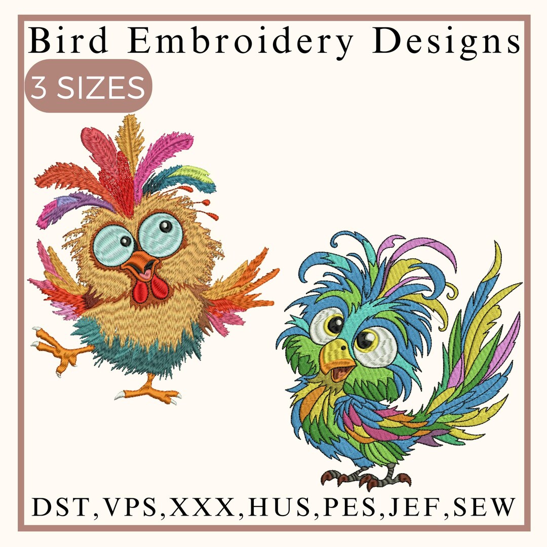 Chicken Embroidery Design, Funny Crazy Chicken Embroidery, Cute Chicken ...
