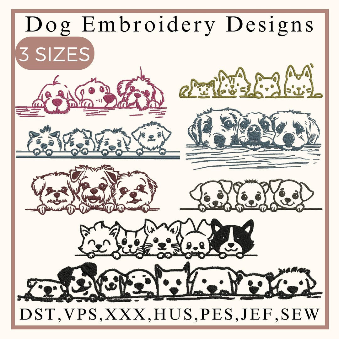 Peeking Dog Embroidery Design, Puppy Embroidery, Peeking Puppy ...