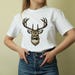 Deer Embroidery Design, Buck Head Embroidery, Christmas Deer Embroidery ...