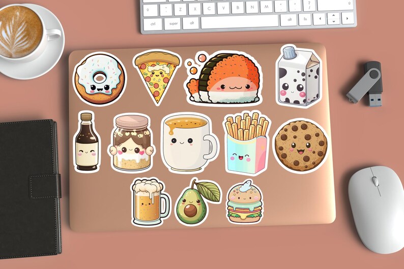 Kawaii Cute Food Stickers, Cute Food PNG Stickers, Food Stickers ...