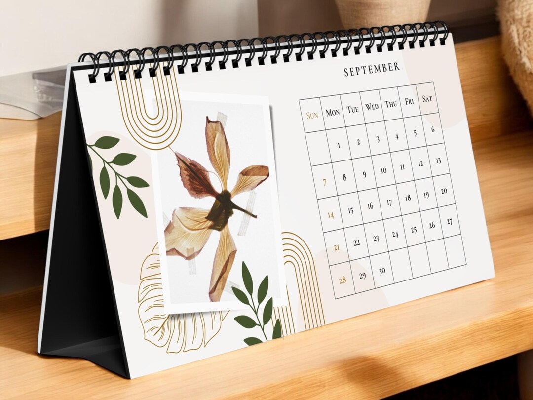 2025 Boho Aesthetic Desk Calendar - Etsy