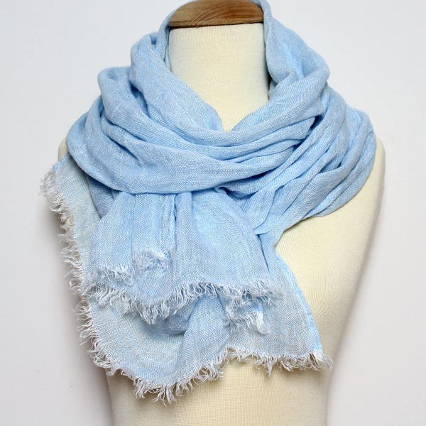 Light Blue Scarf - Etsy